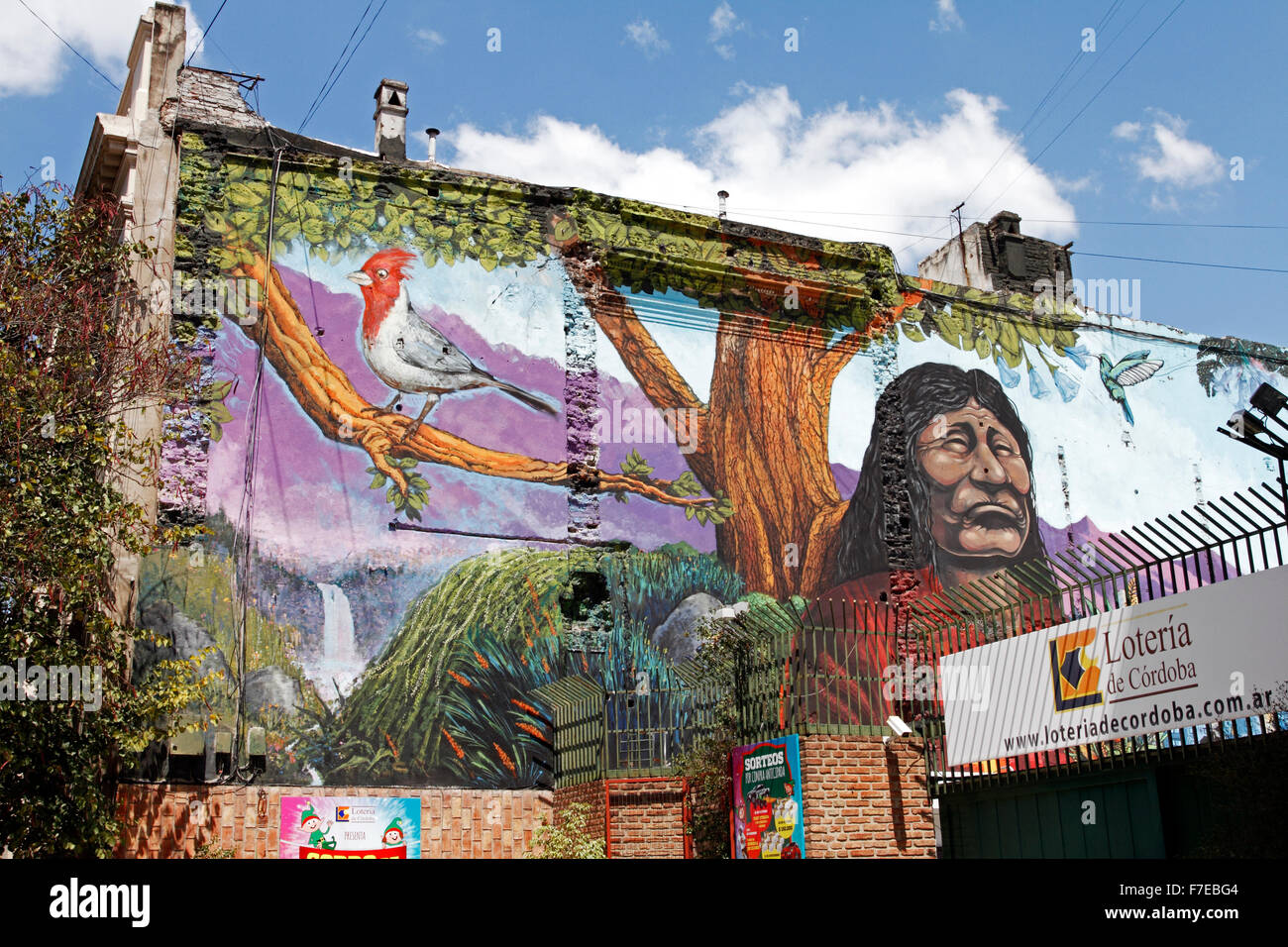 Wall mural showing an indigenous Native Indian Stock Photo - Alamy