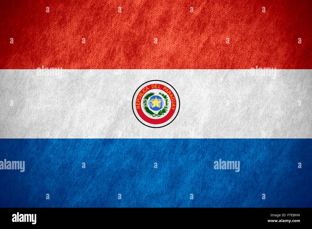 flag of Paraguay or Paraguayan banner on canvas texture Stock Photo - Alamy