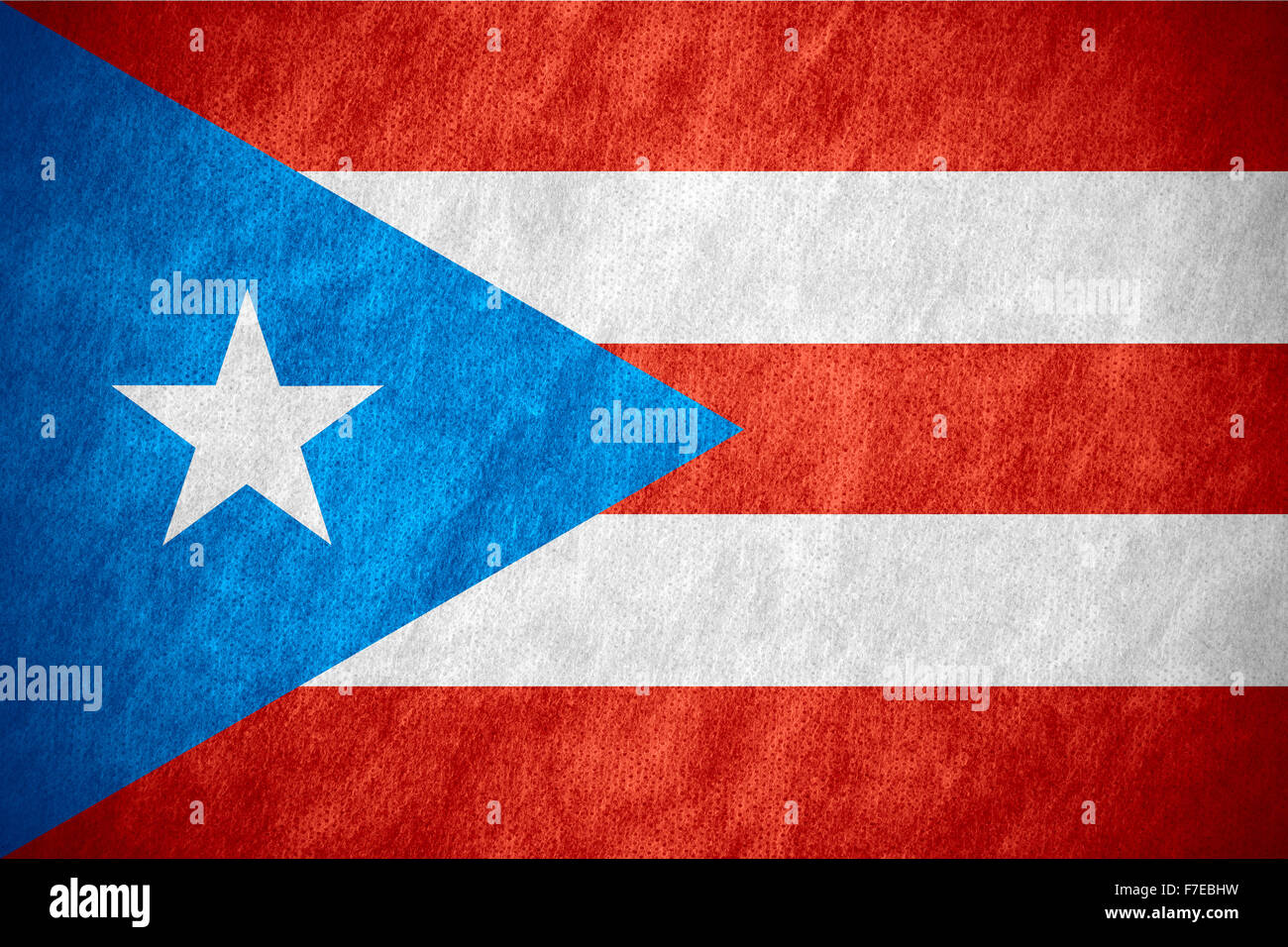 flag of Puerto Rico or Puerto Rican banner on canvas texture Stock ...