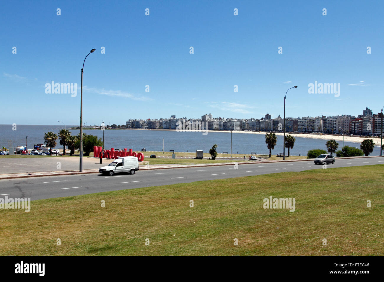 Waterfront and beach at Montevideo, Uruguay Stock Photo - Alamy