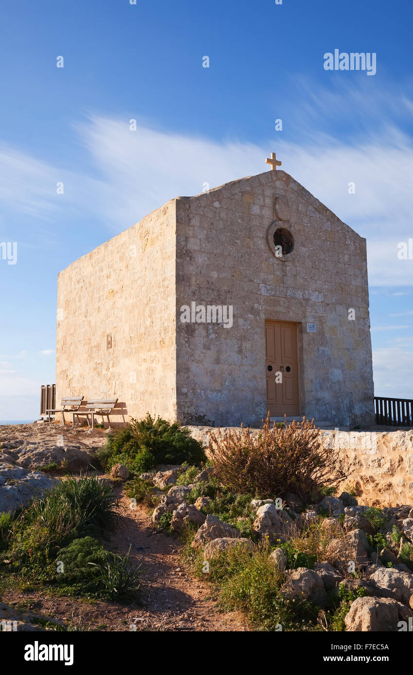 Madalene church at Dingli Cliffs. Malta Stock Photo - Alamy