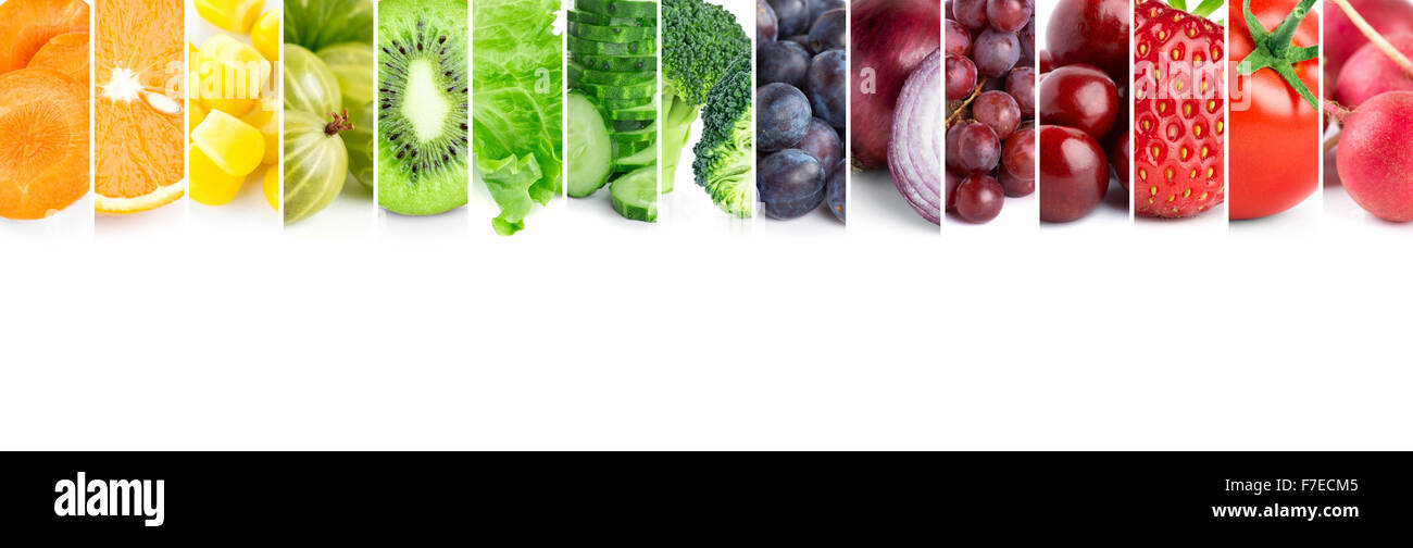 Fresh color fruits and vegetables Stock Photo - Alamy