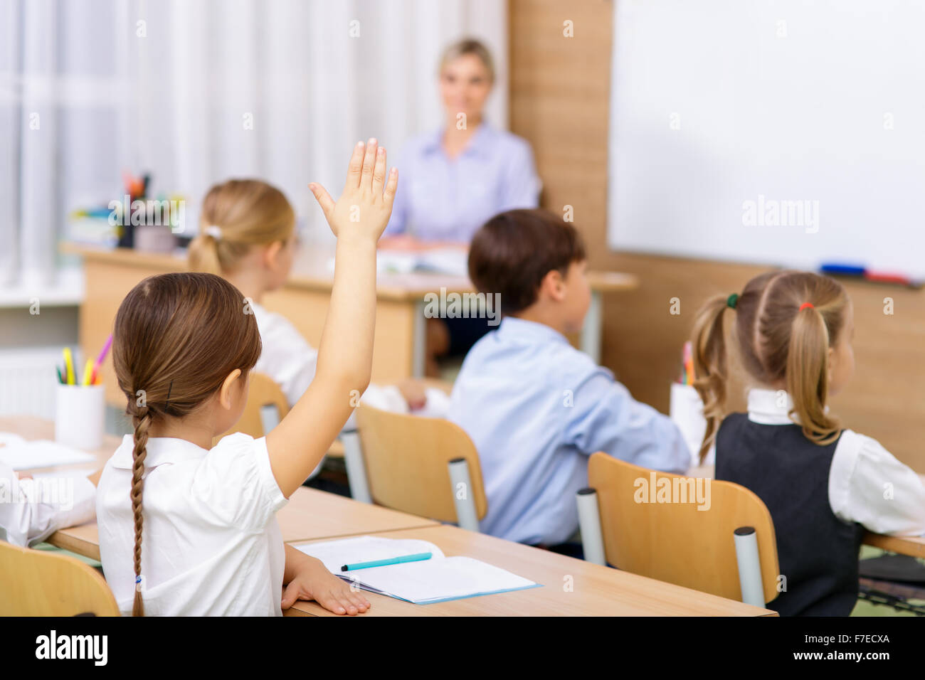 Elementary school lesson in progress Stock Photo - Alamy