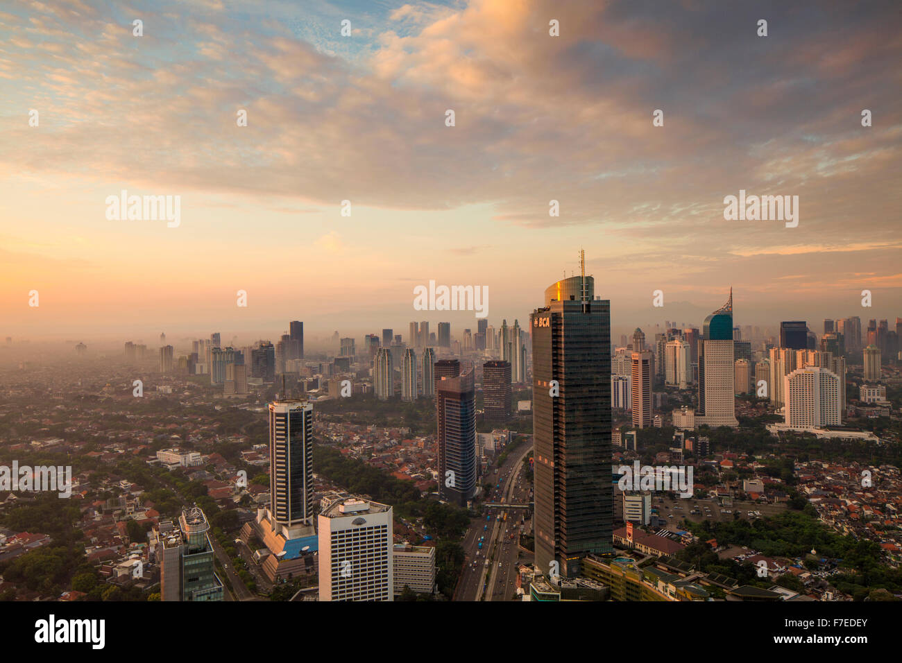 Indonesia, Jakarta, Financial district at sunset Stock Photo - Alamy