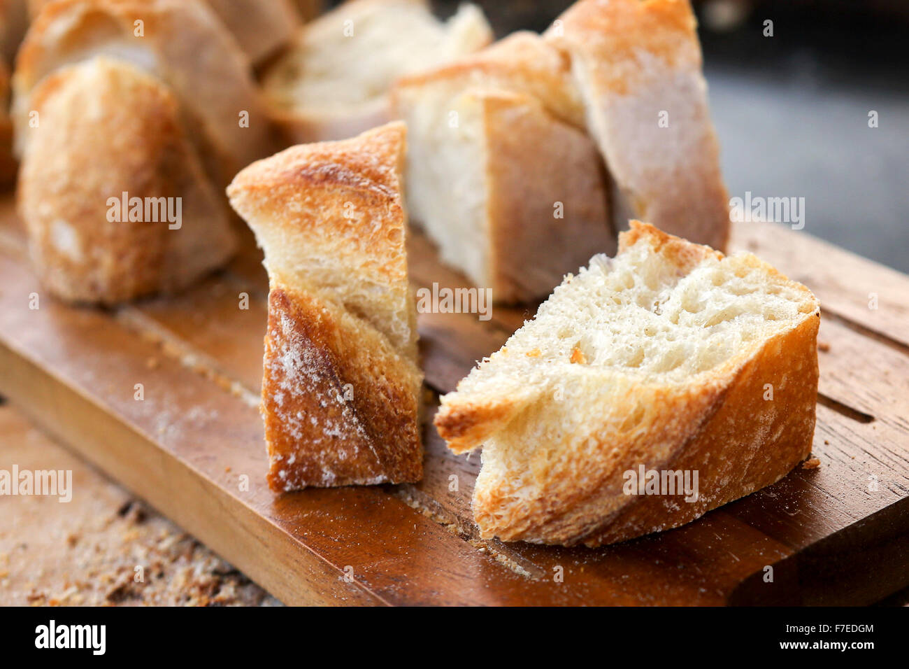 Slices of fresh baked bread Stock Photo - Alamy