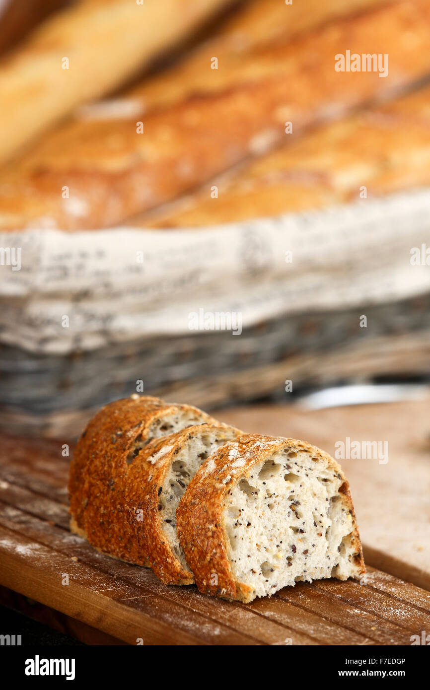 Slices of fresh baked bread Stock Photo - Alamy