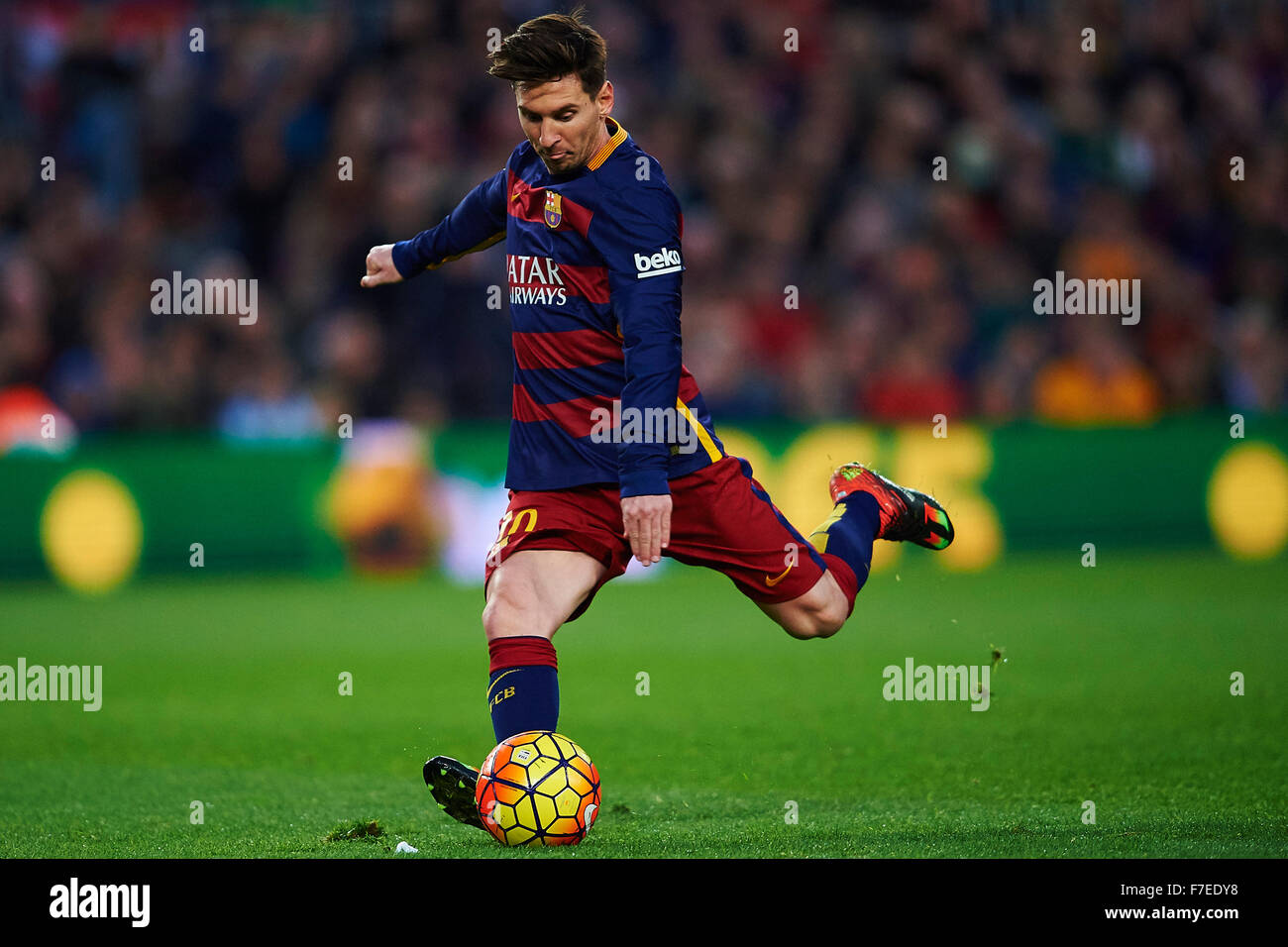 Lionel Messi (FC Barcelona), during La Liga soccer match between FC ...