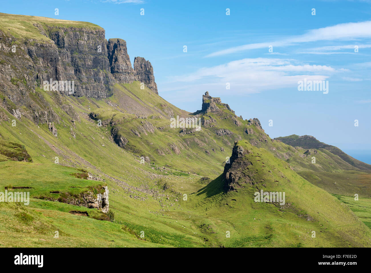 Rocky landscape Quiraing, Trotternish Ridge, Isle of Skye, Scotland ...