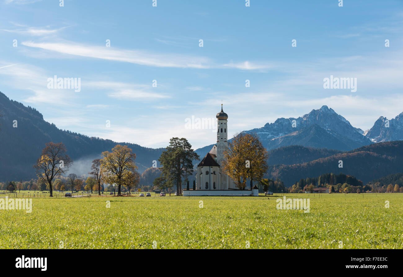 Pilgrimage church of St. Coloman, Schwangau, Fussen, Ostallgaeu, Allgäu ...