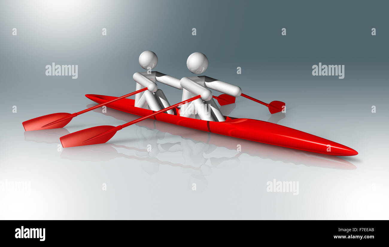 three dimensional rowing symbol, olympic games Stock Photo - Alamy