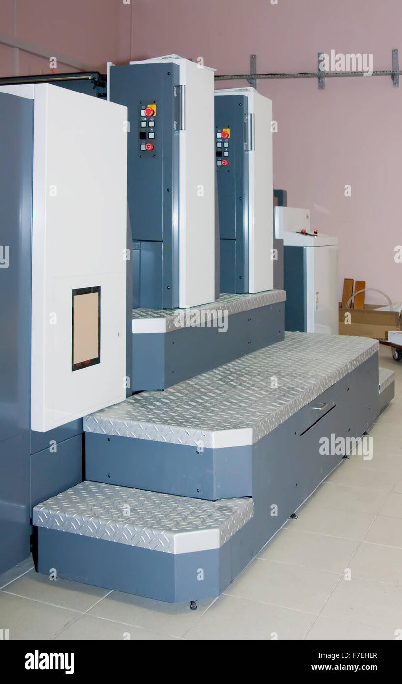 The new offset two section printed machine Stock Photo - Alamy