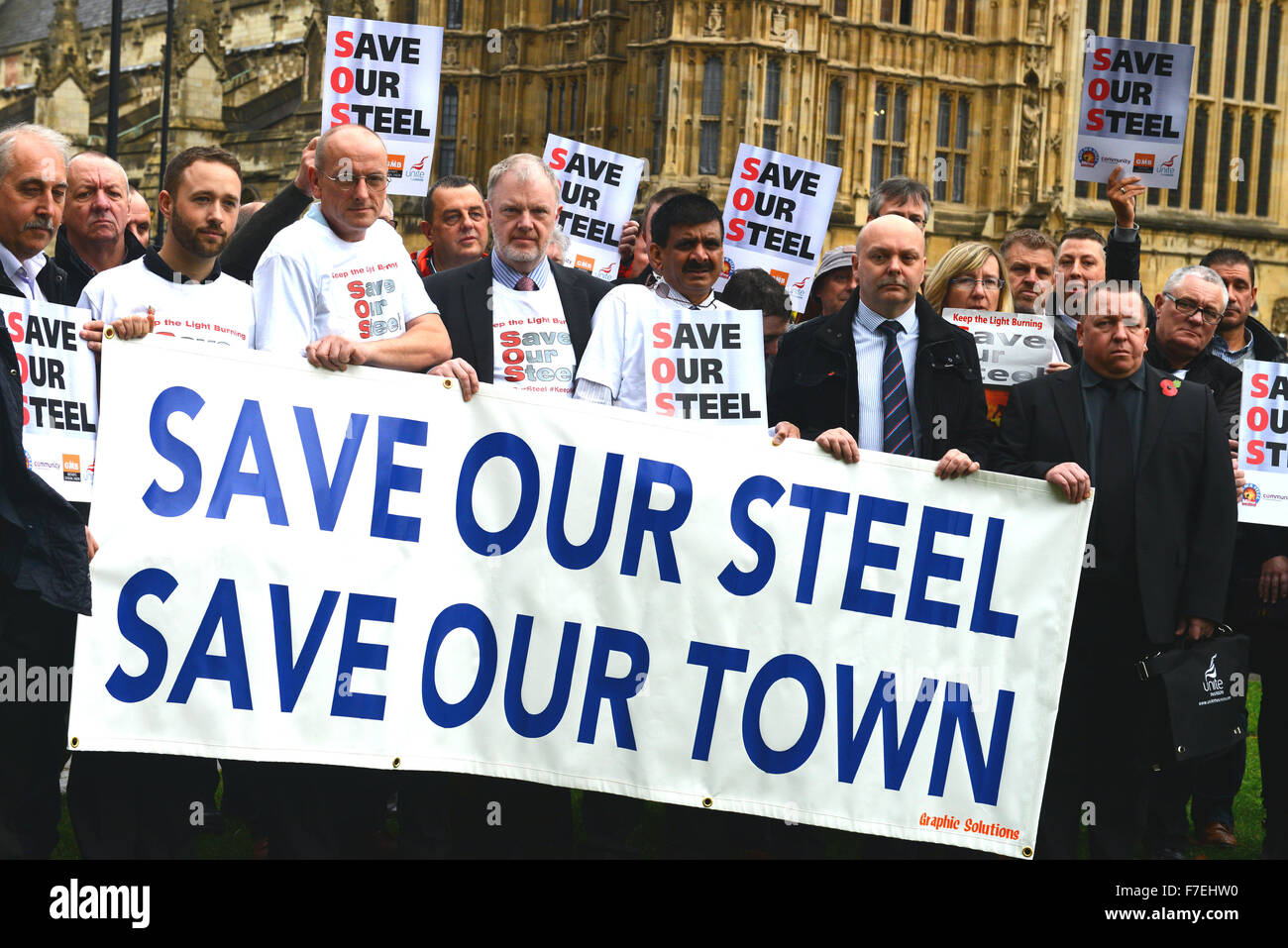 Steel workers from across the UK held a ‘Save Our Steel’ protest at Old ...