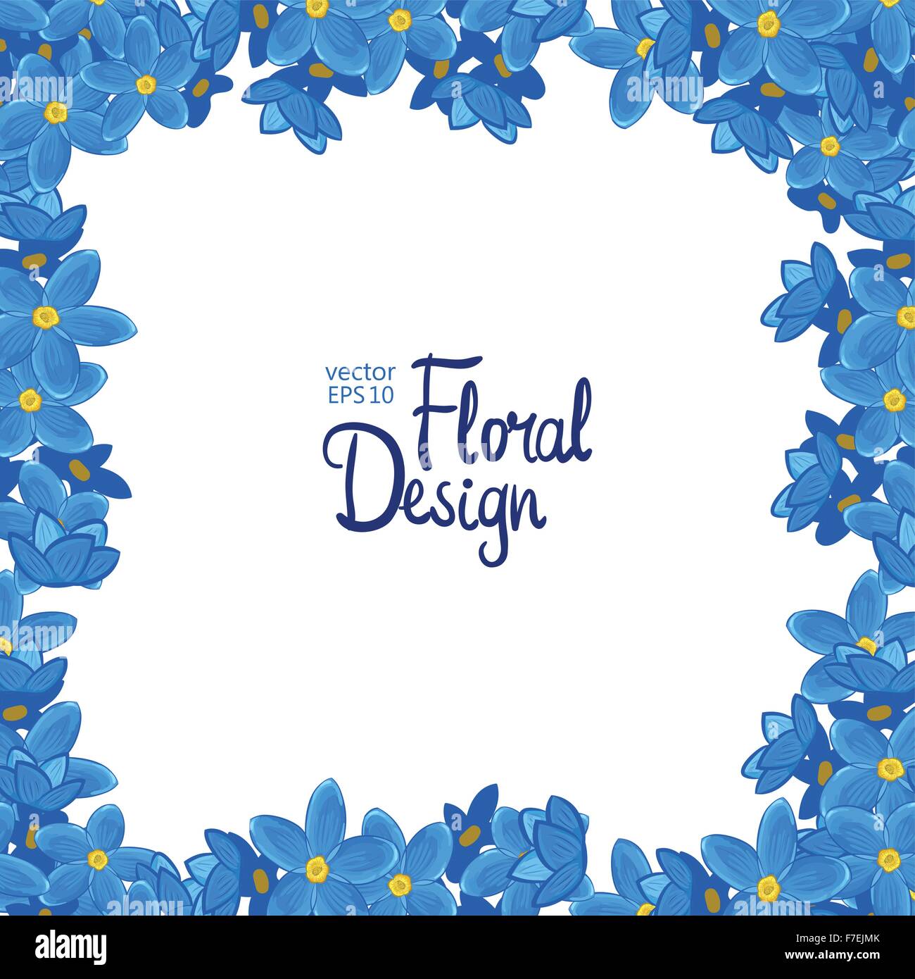 Vector frame with forget-me-not flowers Stock Vector Image & Art - Alamy