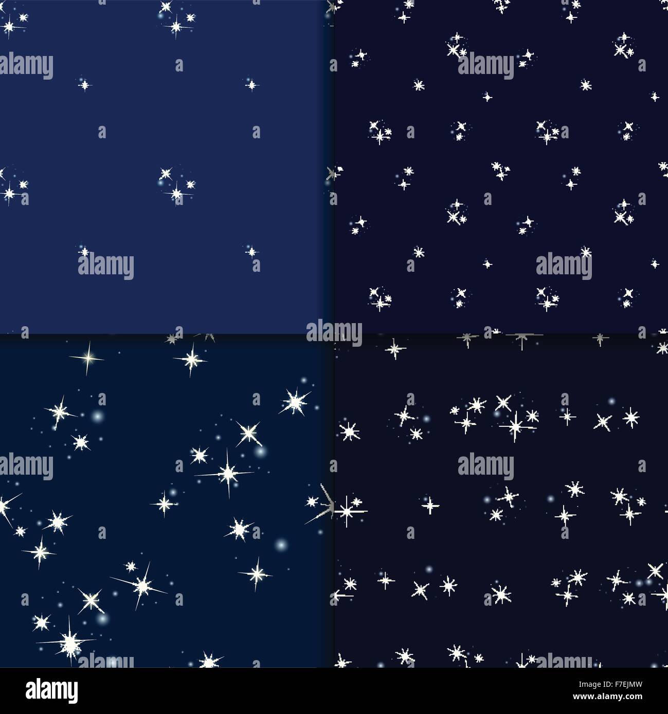 Starry sky seamless pattern set Stock Vector Image & Art - Alamy