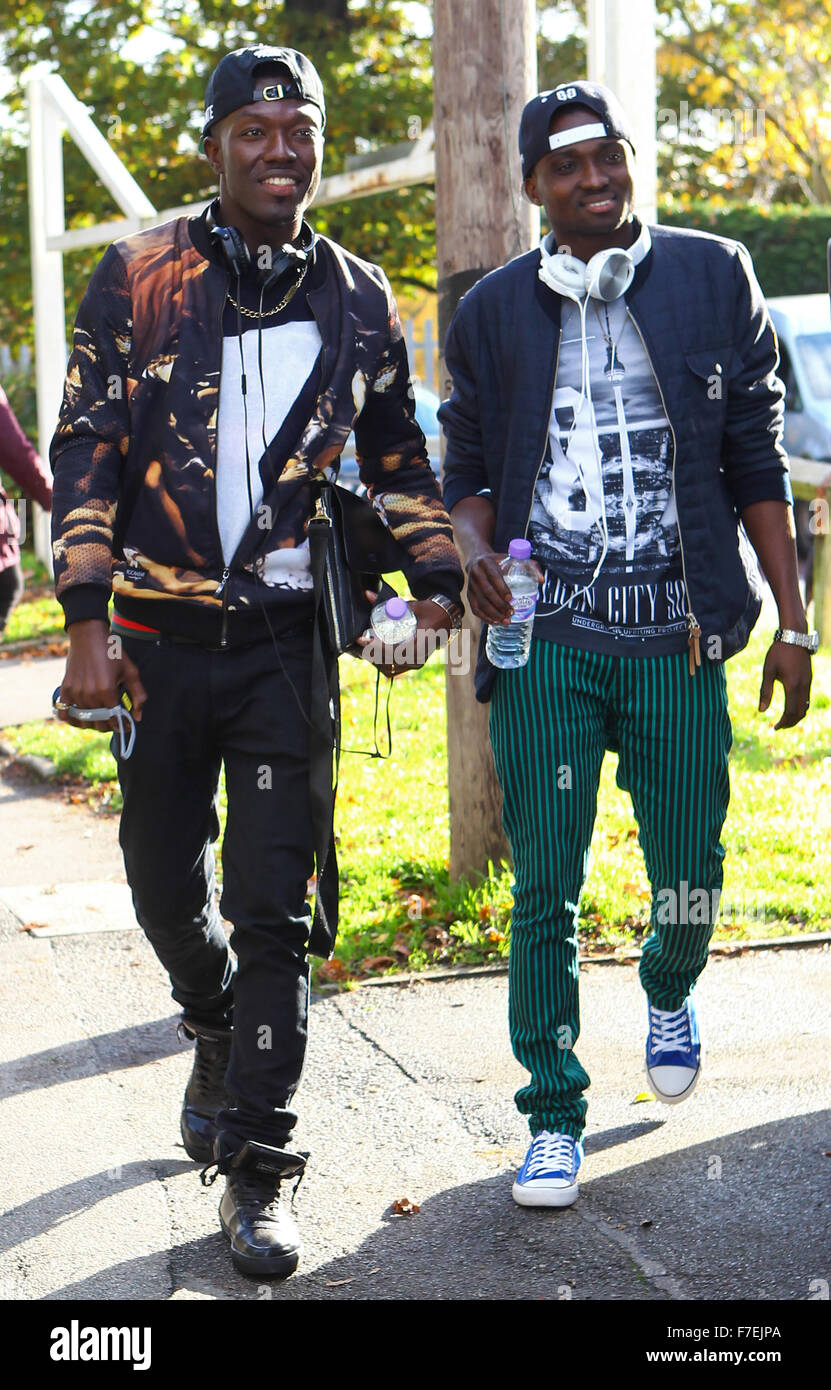 X Factor contestants Reggie 'N' Bollie arrive at rehearsals for this ...