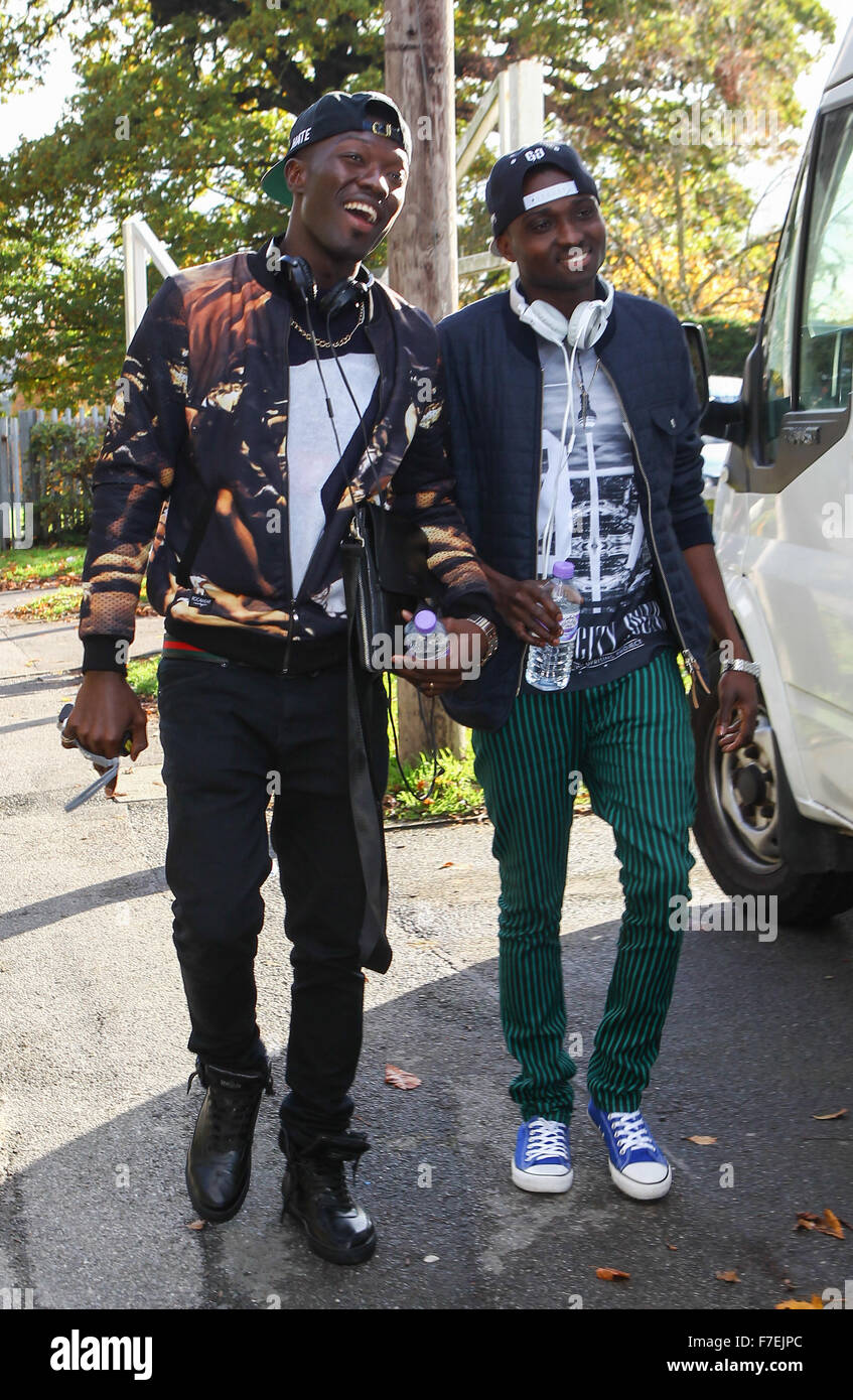 X Factor contestants Reggie 'N' Bollie arrive at rehearsals for this ...