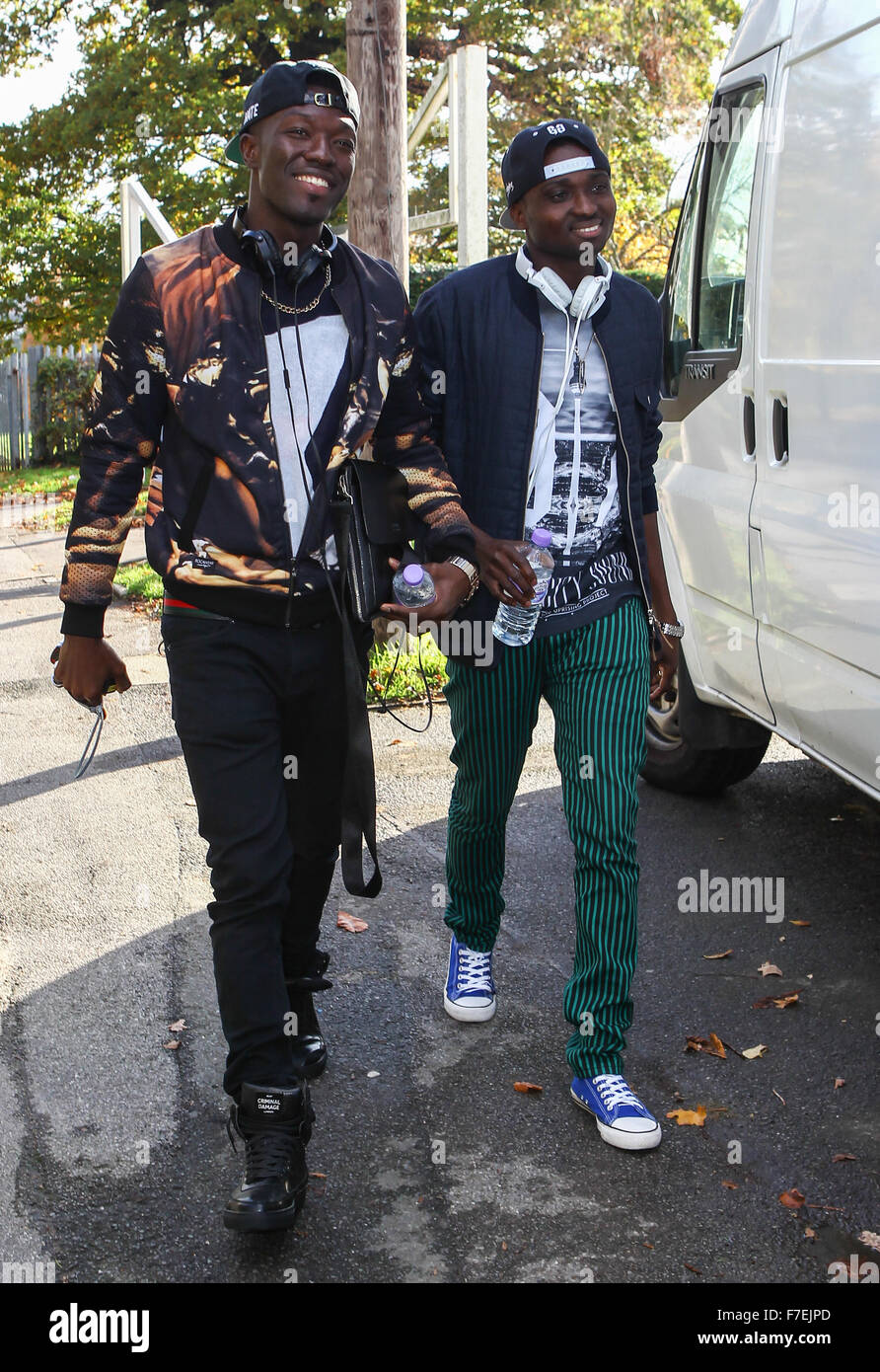 X Factor contestants Reggie 'N' Bollie arrive at rehearsals for this ...
