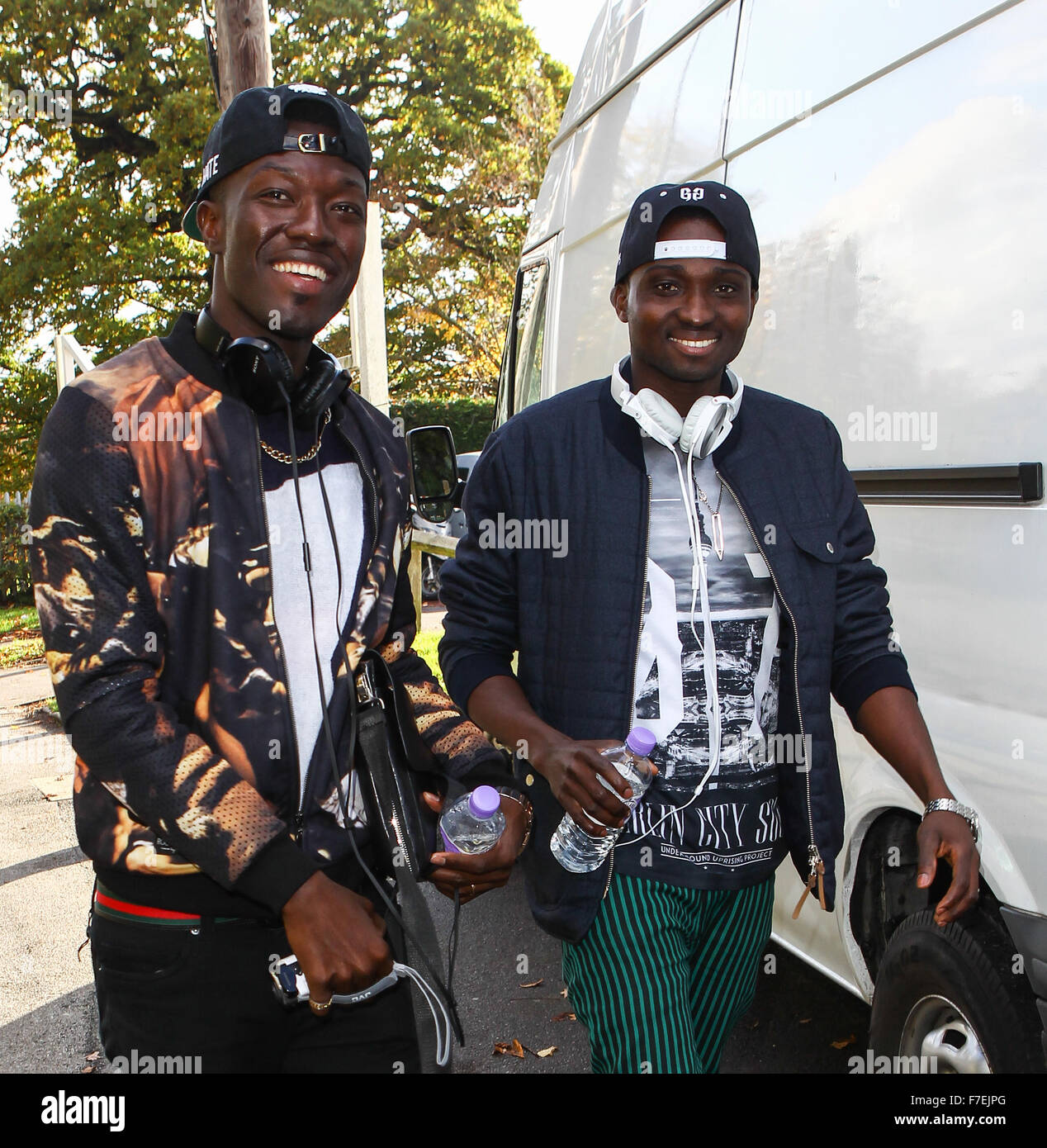 X Factor contestants Reggie 'N' Bollie arrive at rehearsals for this ...