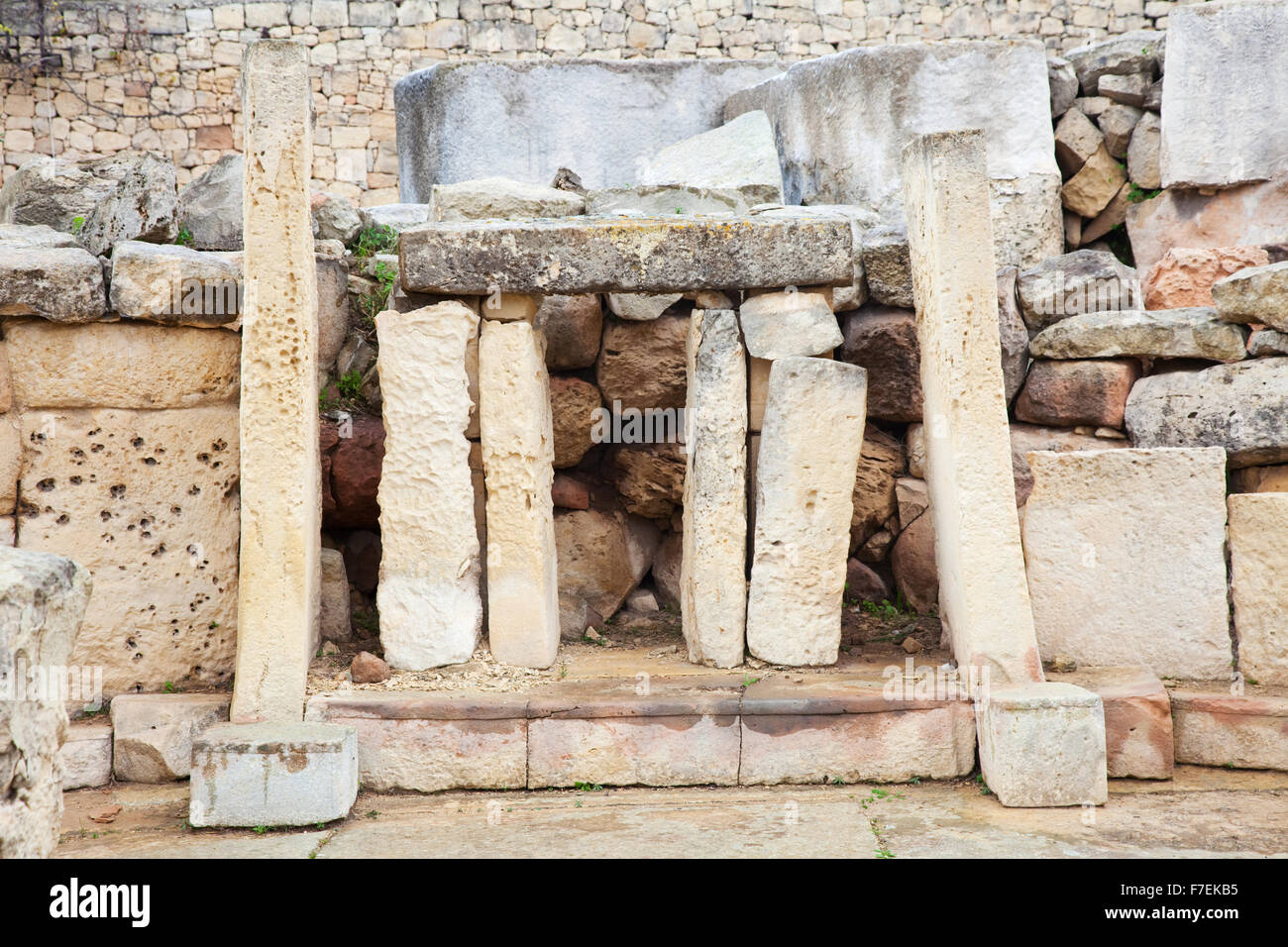 prehistoric Tarxien temples. Malta. Built approximately in 3000 B.C ...