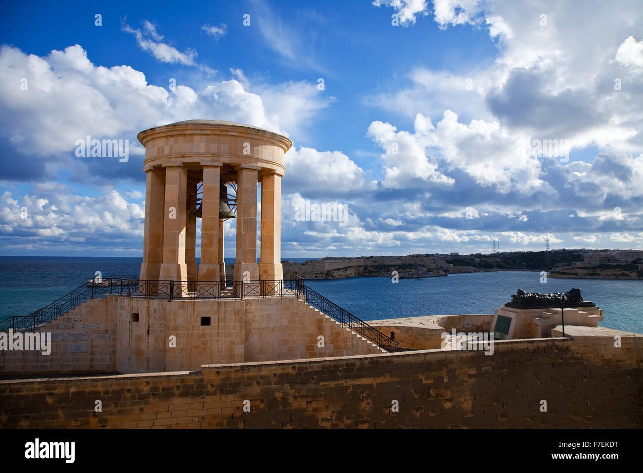 View of Siege Bell Memorial in Valletta. Malta Stock Photo - Alamy