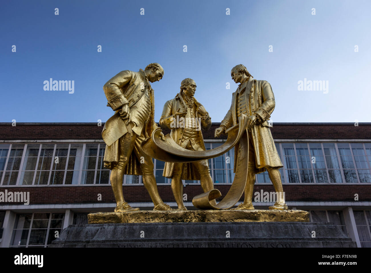 William Bloye's statue of Matthew Boulton, James Watt and William ...