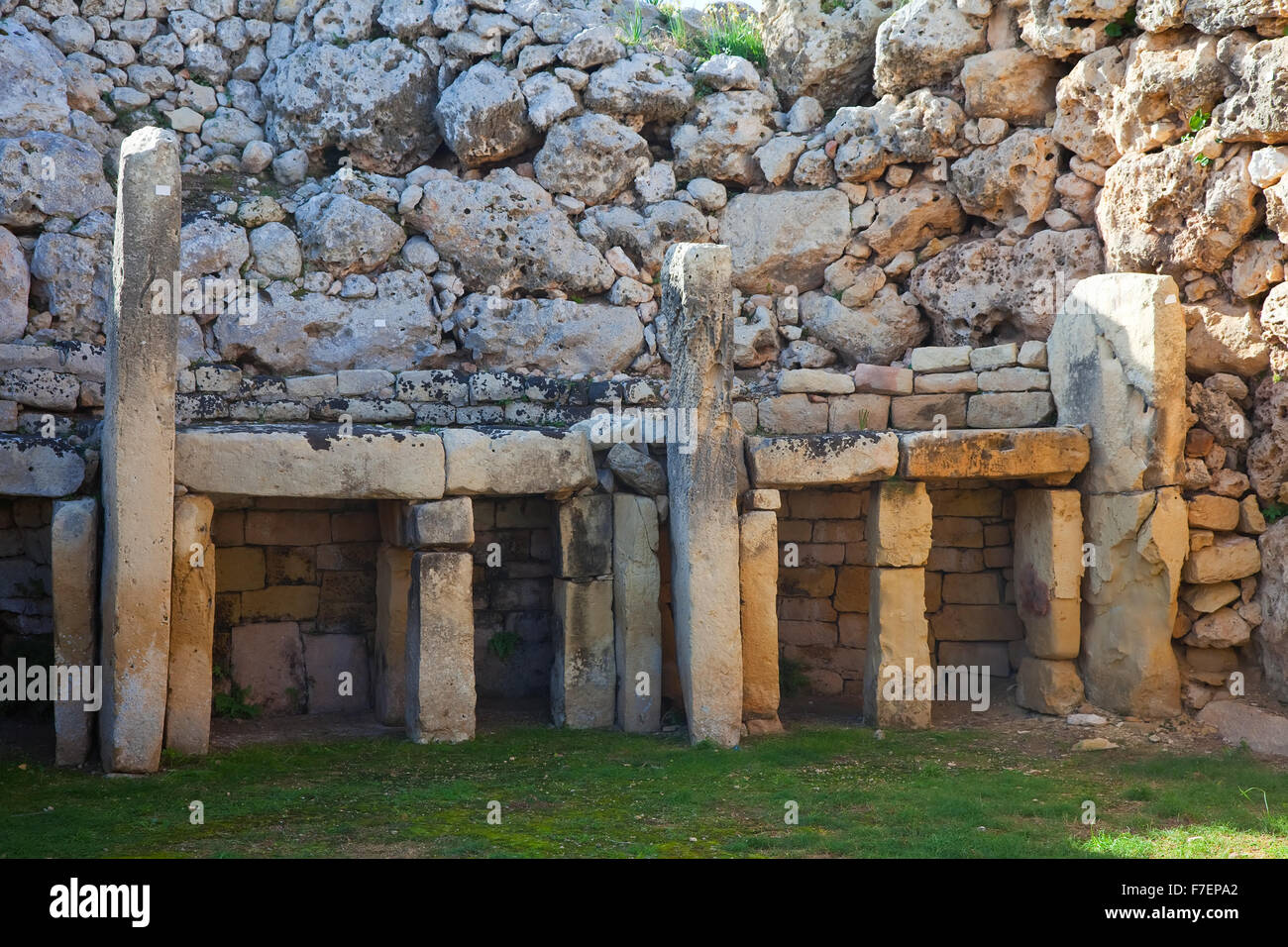 Ggantija neolithic temples. Gozo (Maltese islands). Built approximately ...