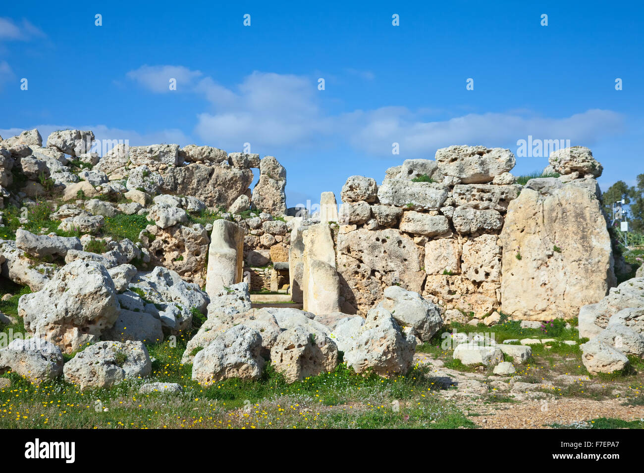 prehistoric Ggantija temples. Gozo (Maltese islands). Built ...