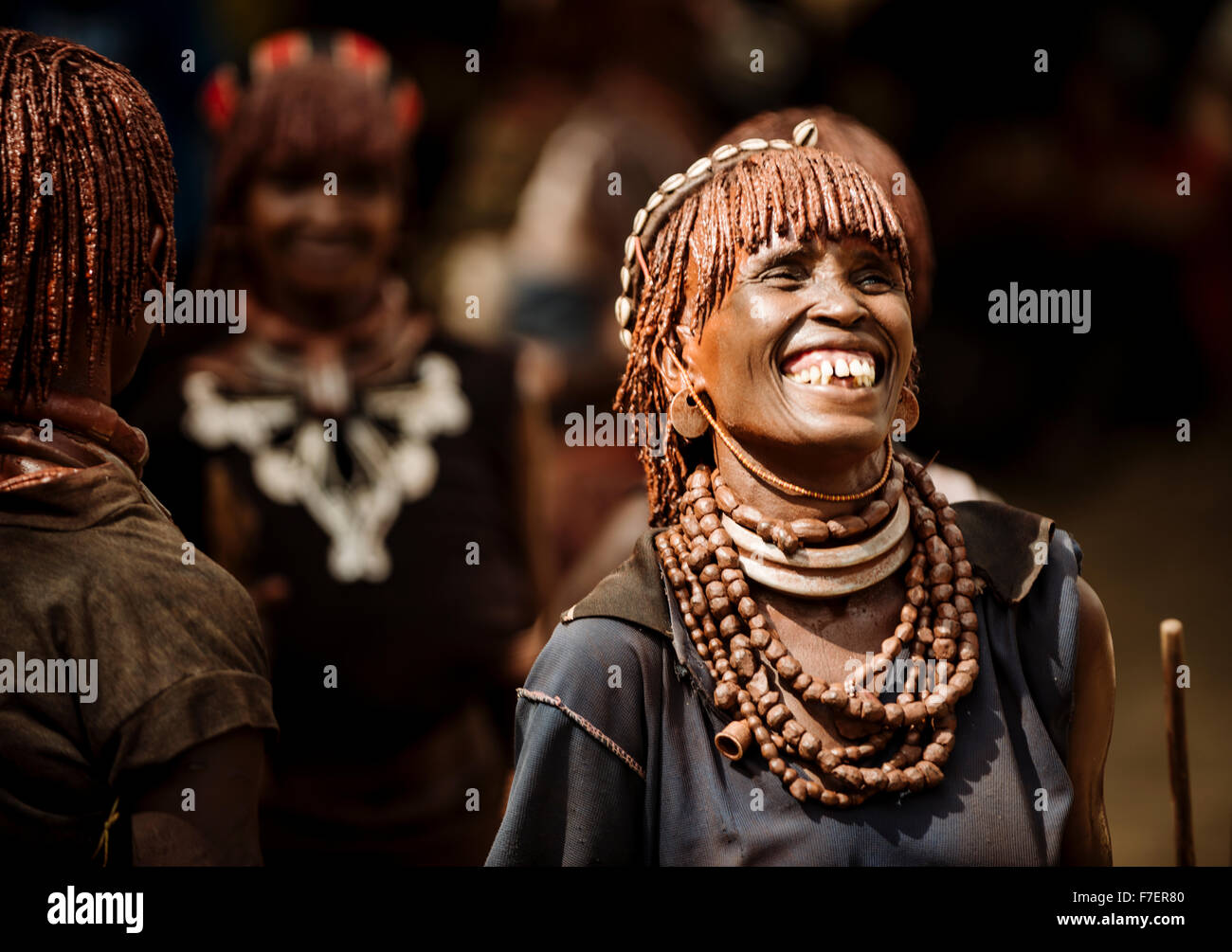 Jumping of the Bulls Ceremony, Hamar Tribe, Turmi, Omo Valley, Ethiopia ...