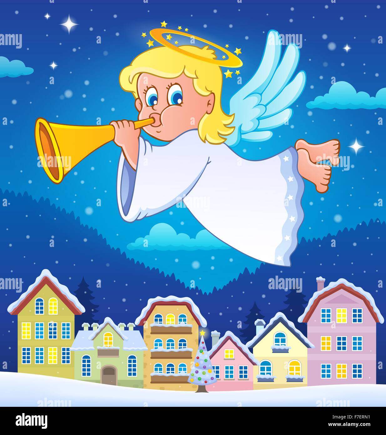 Angel theme image 6 - picture illustration Stock Photo - Alamy