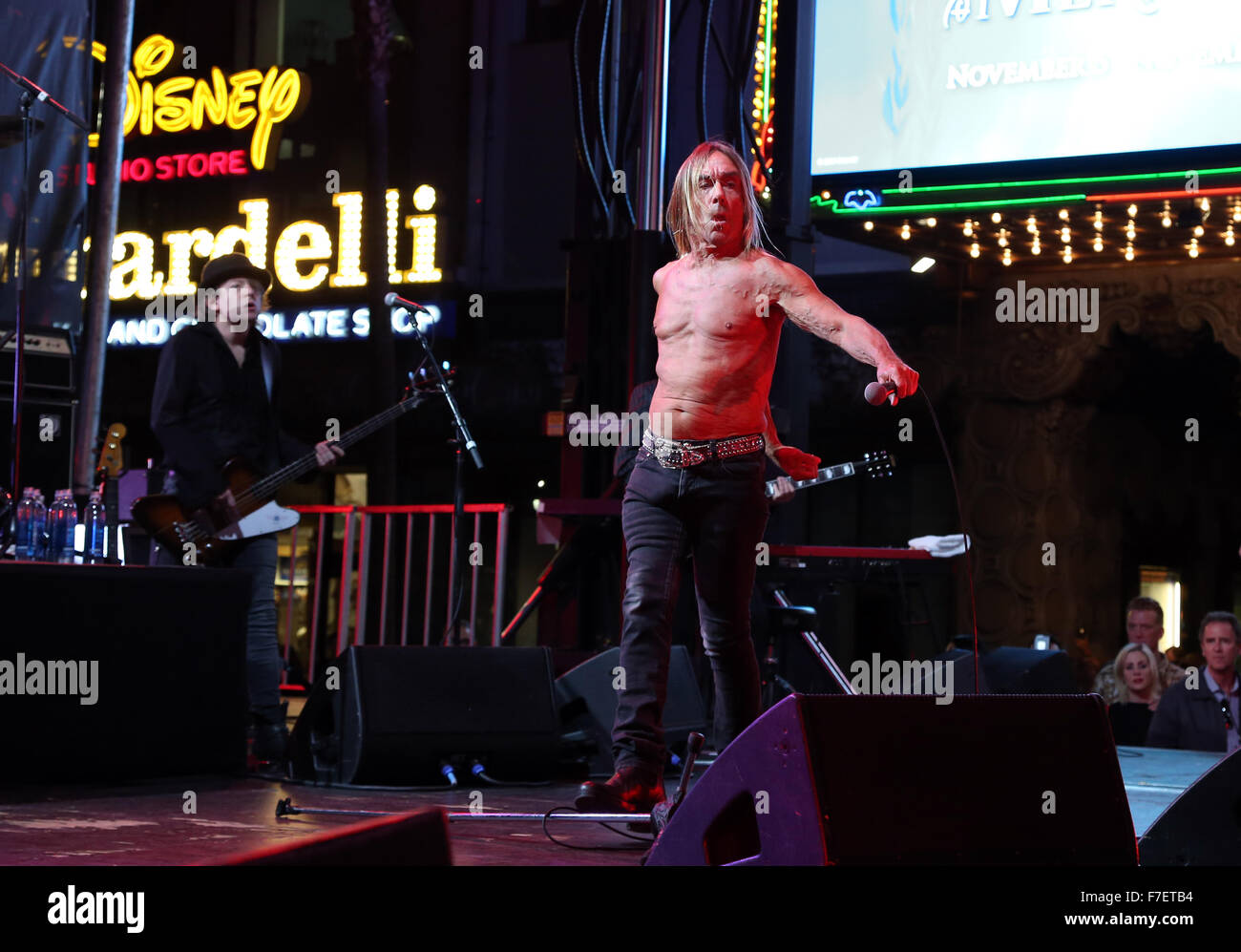 Iggy Pop performs live at the Los Angeles premiere of 'Ash vs. Evil ...