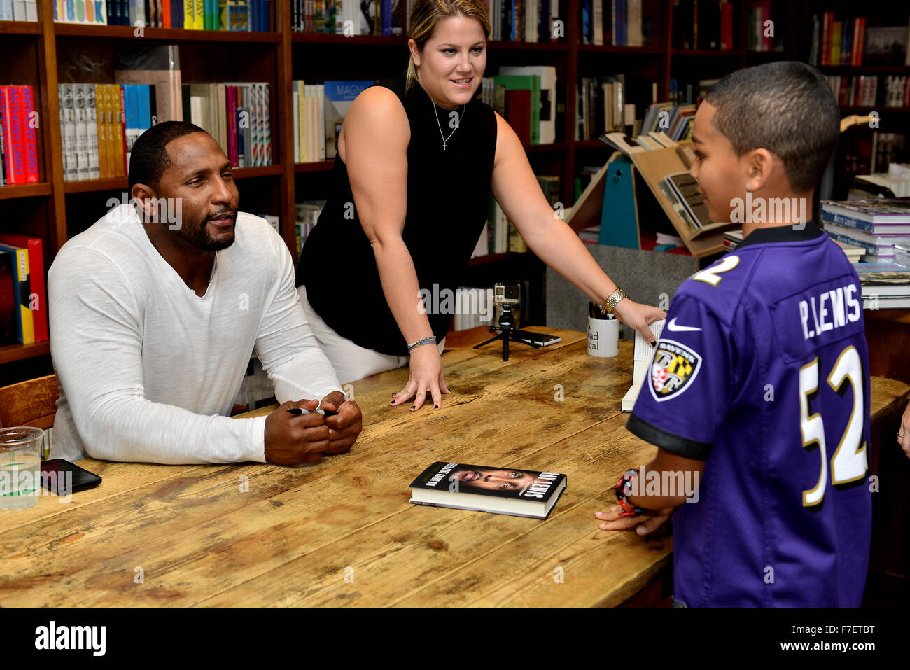 Ray Lewis signs copies of his book 'I Feel Like Going On: Life, Game ...