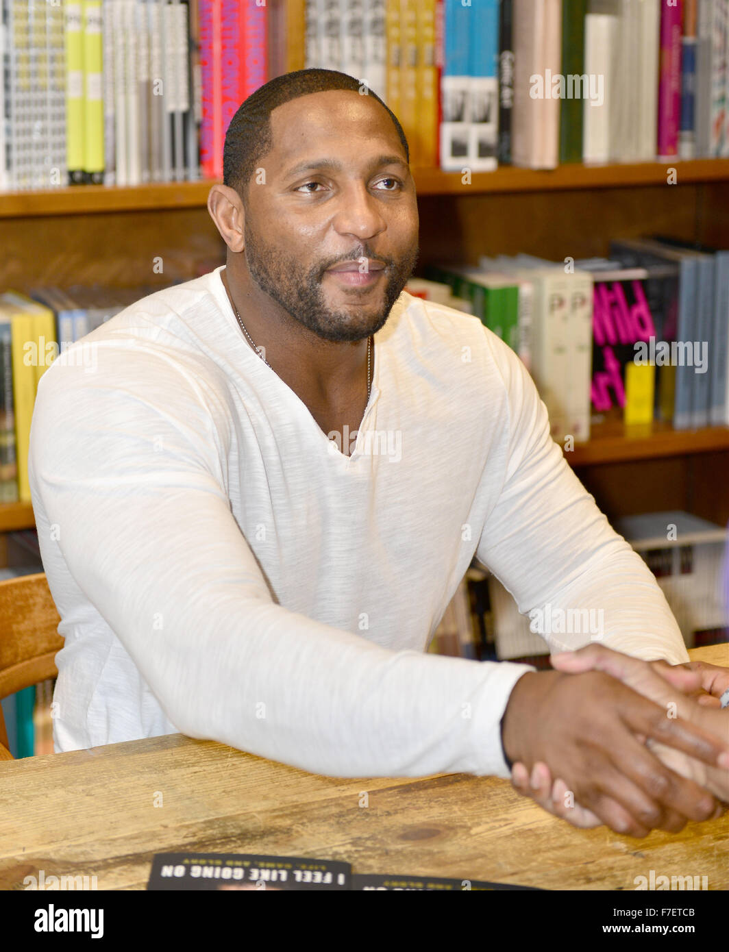Ray Lewis signs copies of his book 'I Feel Like Going On: Life, Game ...