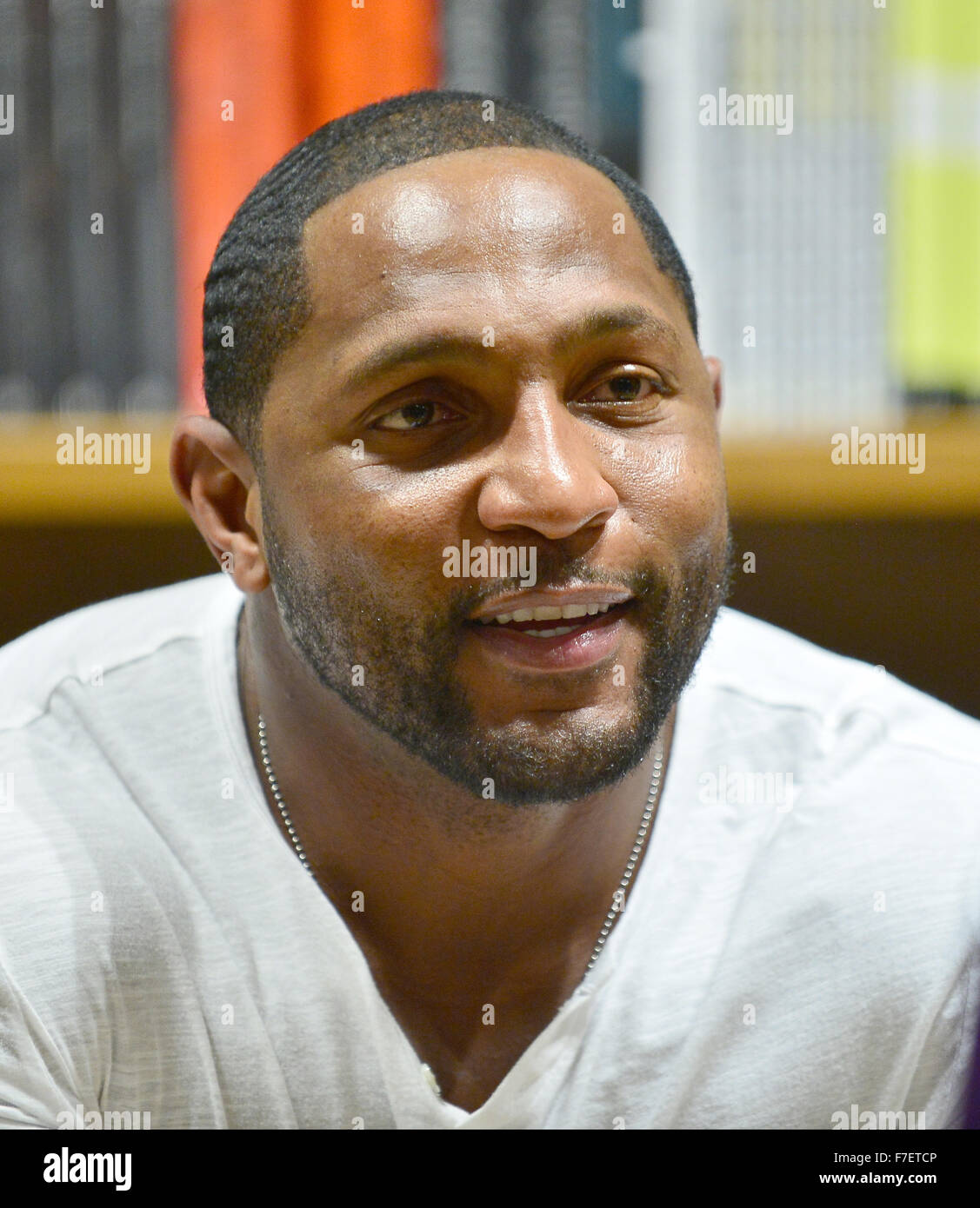 Ray Lewis signs copies of his book 'I Feel Like Going On: Life, Game ...