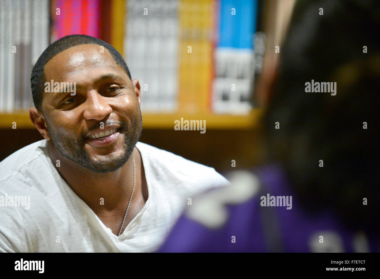Ray Lewis signs copies of his book 'I Feel Like Going On: Life, Game ...