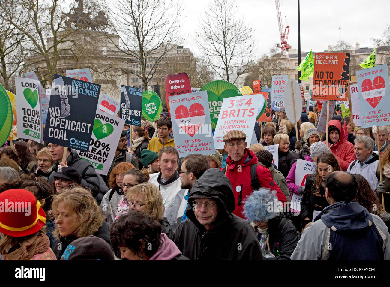 People's climate change march London 2015 Stock Photo - Alamy