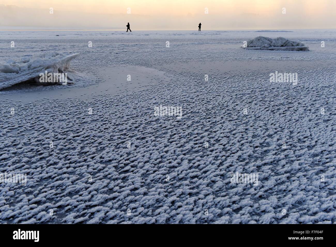 Huma. 30th Nov, 2015. Photo taken on Nov. 30, 2015 shows ice scenery on ...