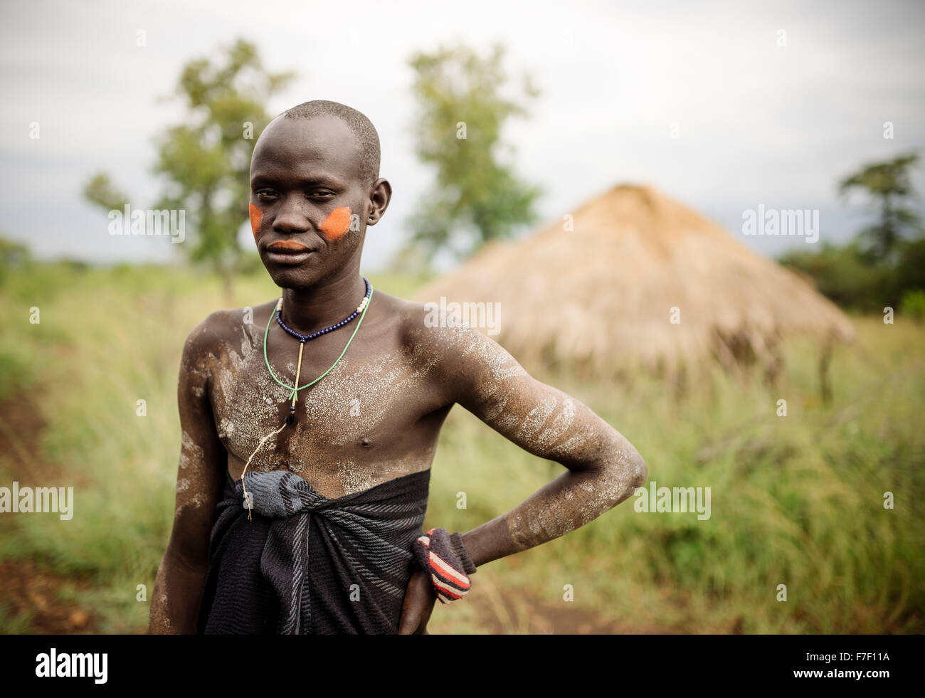 Portrait of Barkinine, Mursi Tribe, Minisha Village, Omo Valley ...