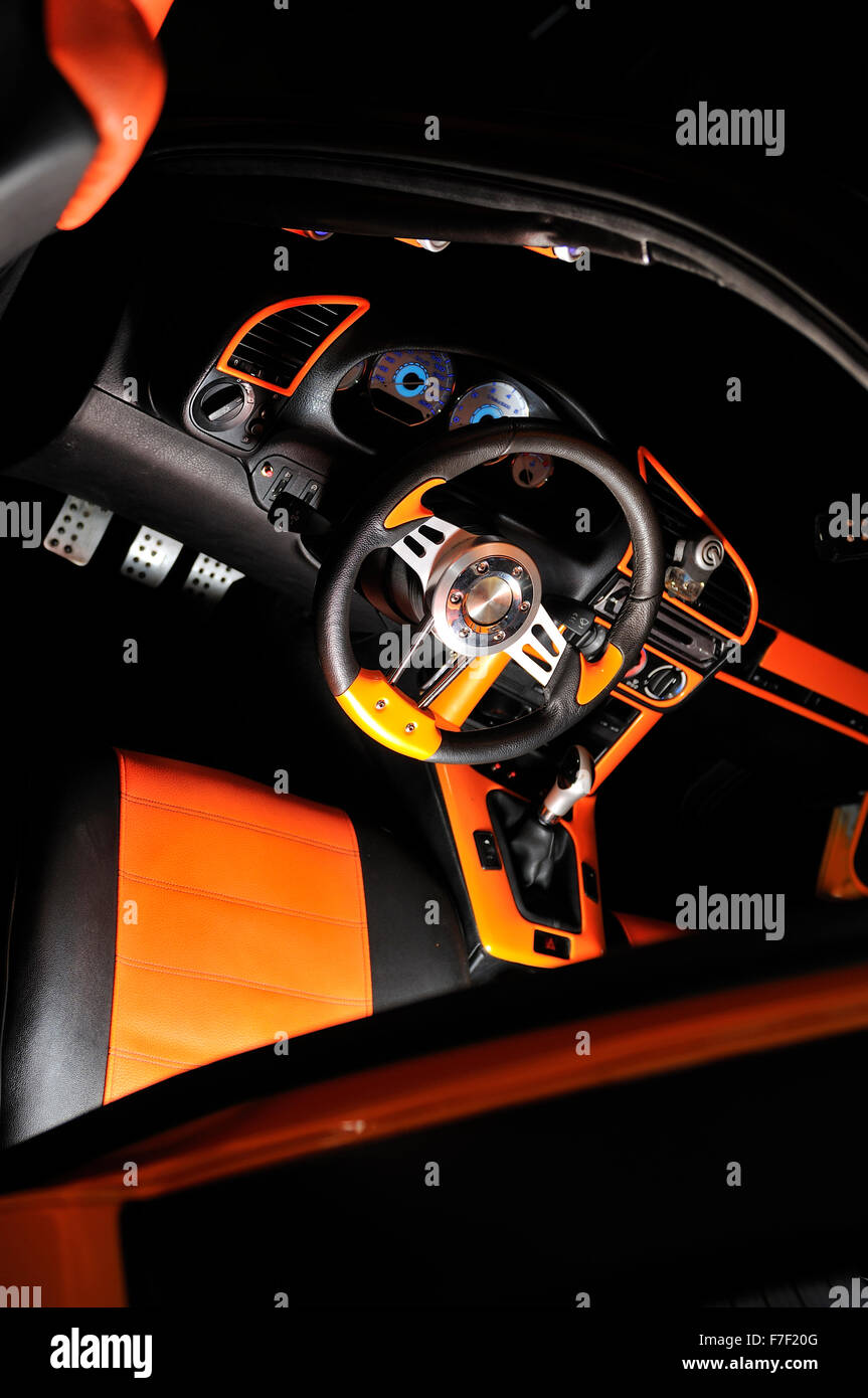 Classy car interior Stock Photo - Alamy