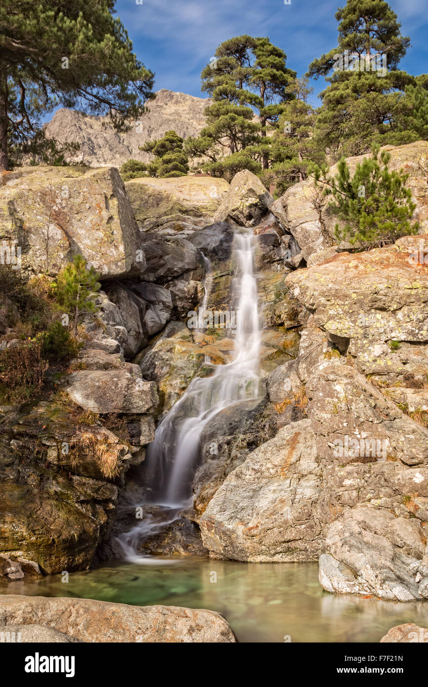 Slow shutter image of Cascade des Anglais waterfall cascading into ...