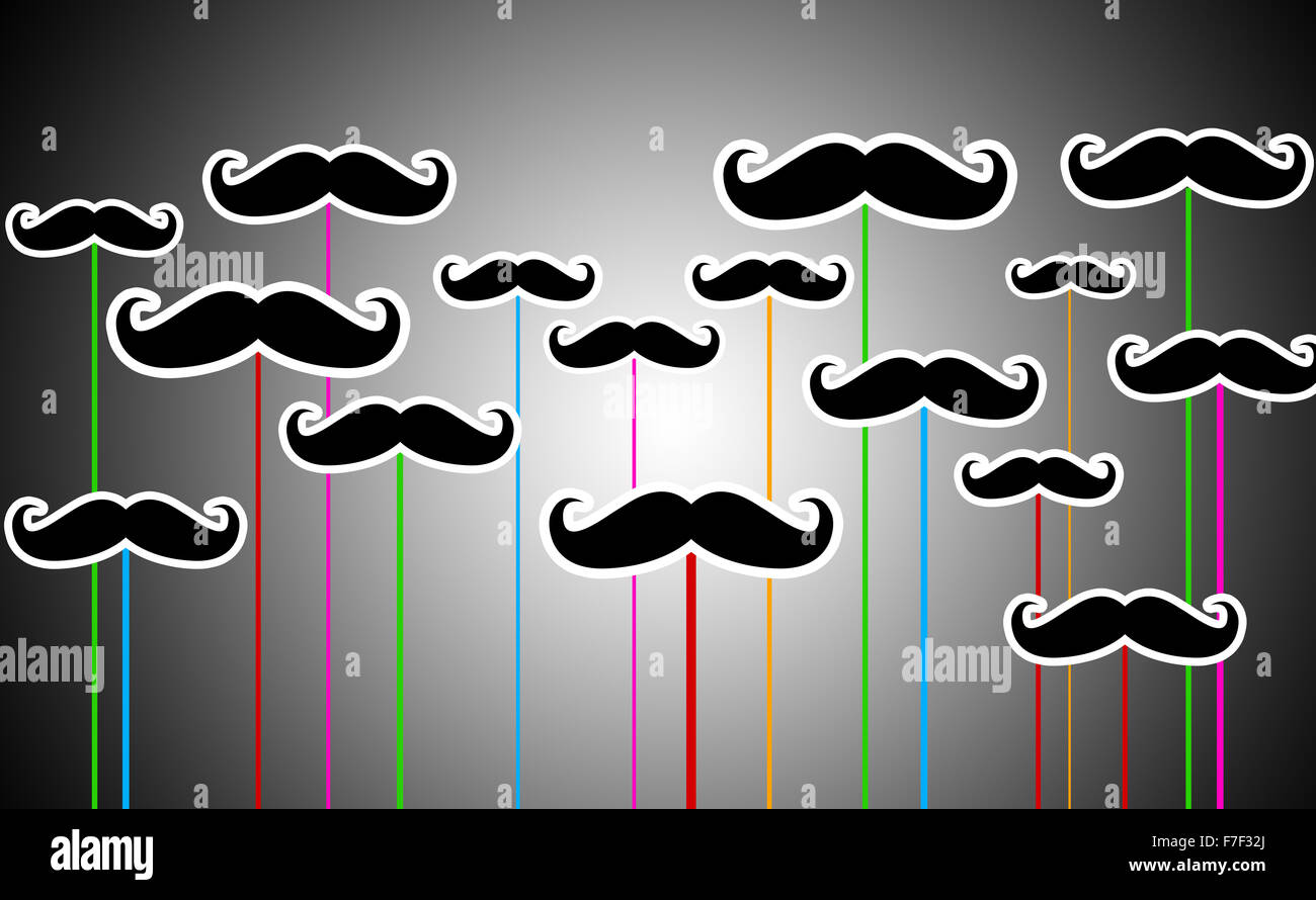 Illustration of Moustache Designs for International Mens Day Stock ...