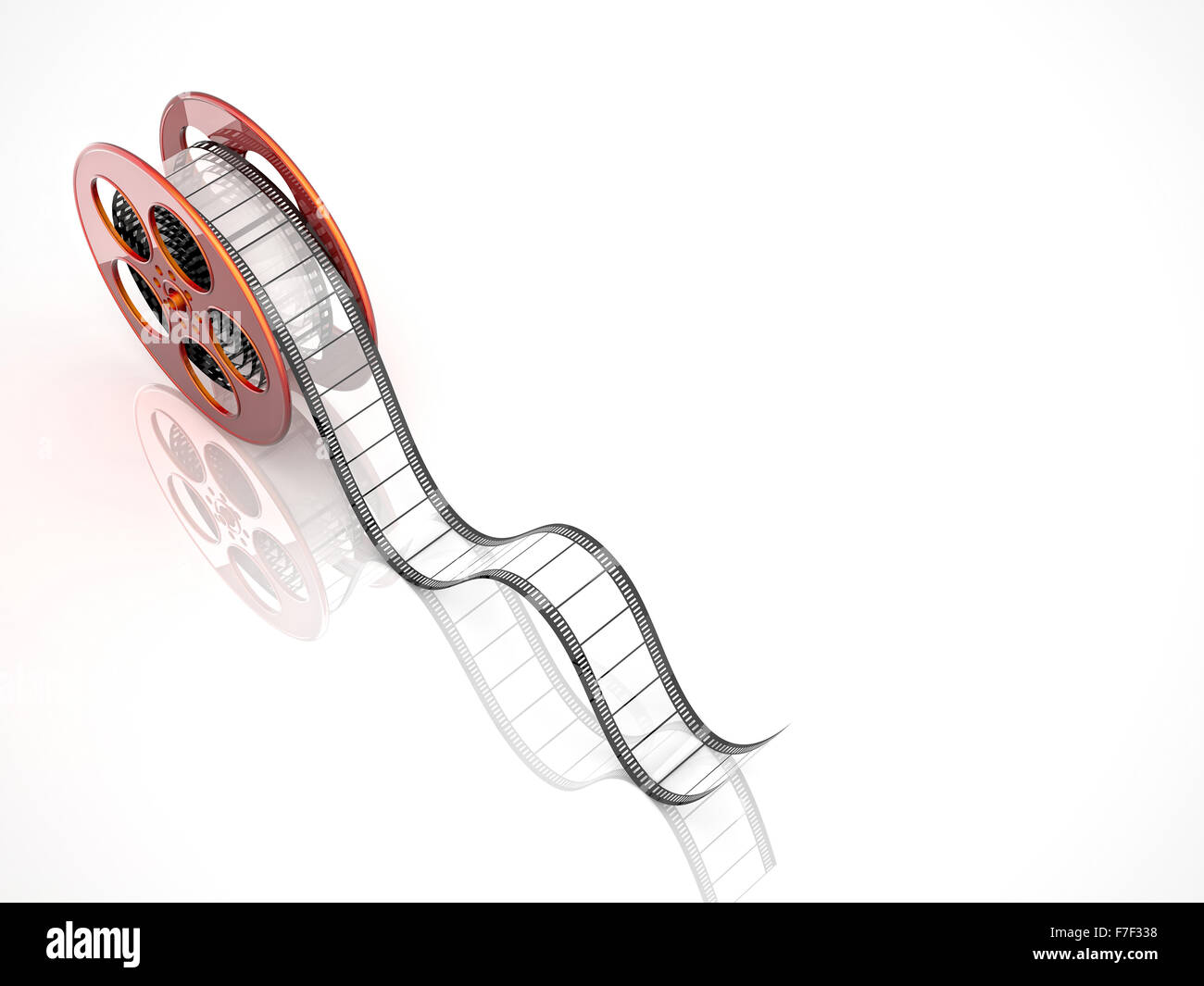 film movie roll cinema strip 3d render illustration background footage ...