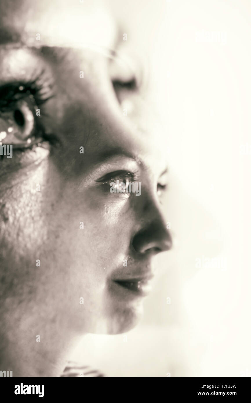 Face double exposure hi-res stock photography and images - Alamy