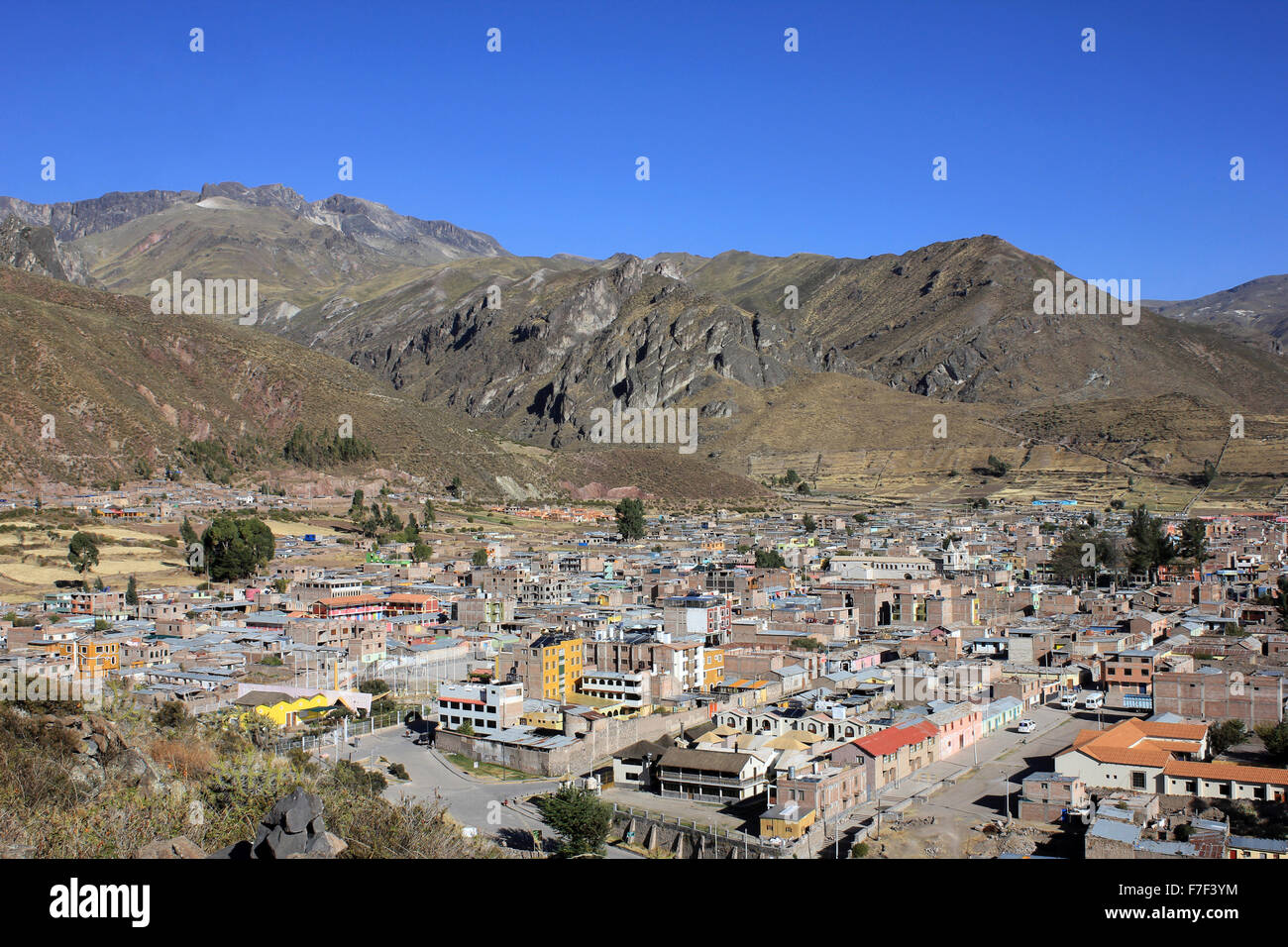 Chivay Town In Peru Stock Photo - Alamy