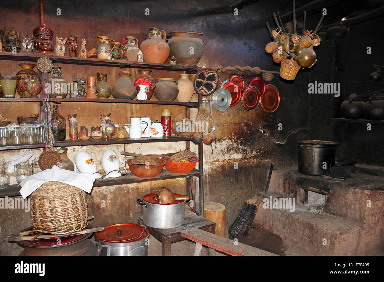 Rural Kitchen In Peruvian Andes Stock Photo - Alamy