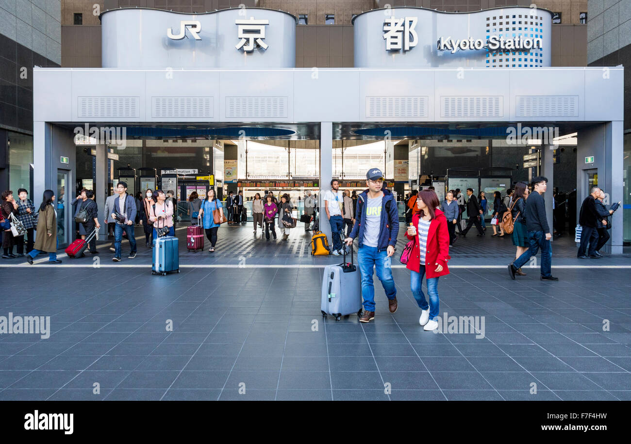 Passengers and tourist at Kyoto main Railway station Japan Stock Photo ...