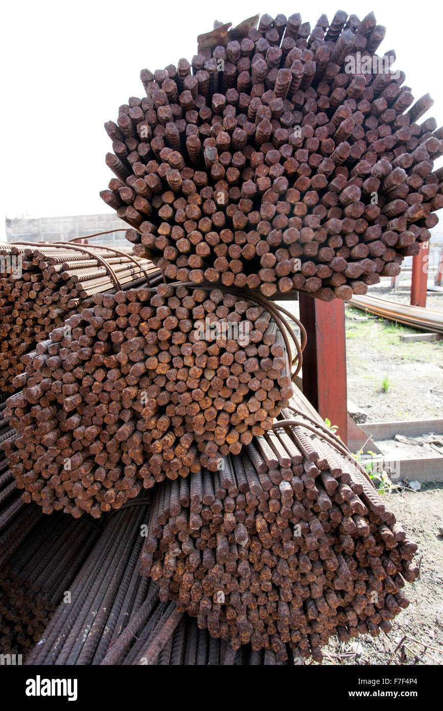 Stack of rods or bars Stock Photo - Alamy
