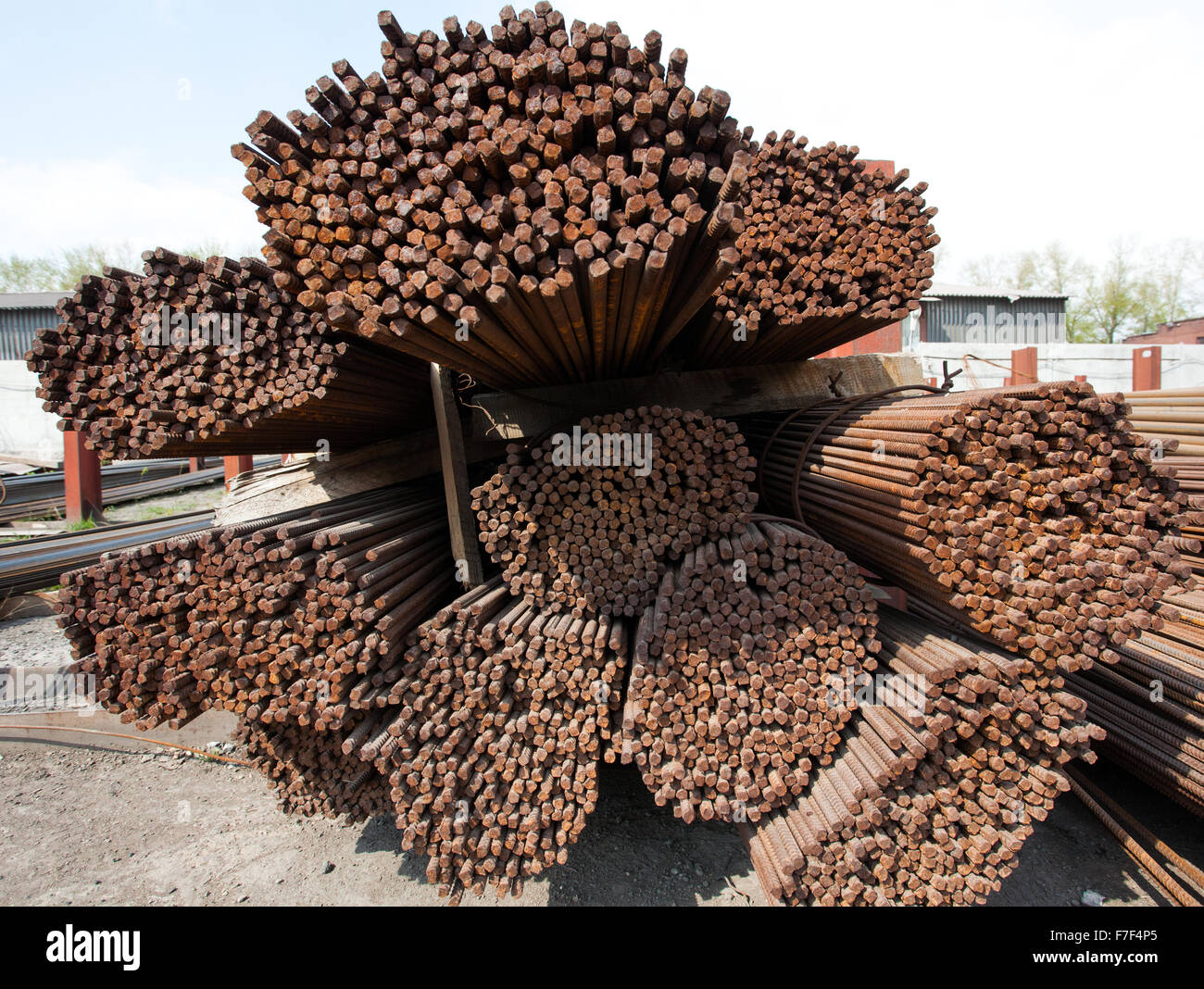 Stack of rods or bars Stock Photo - Alamy