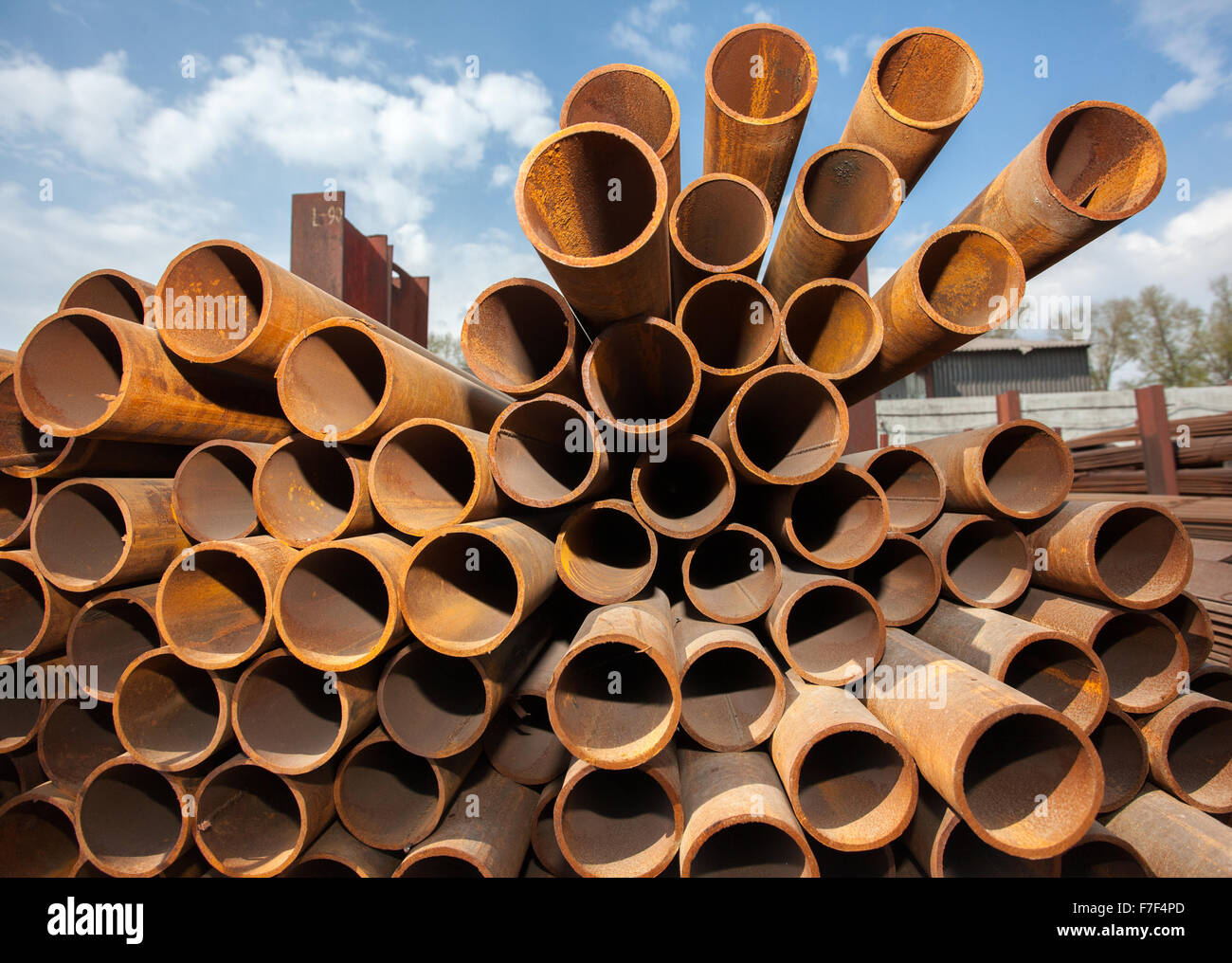 Stack of pipes Stock Photo - Alamy