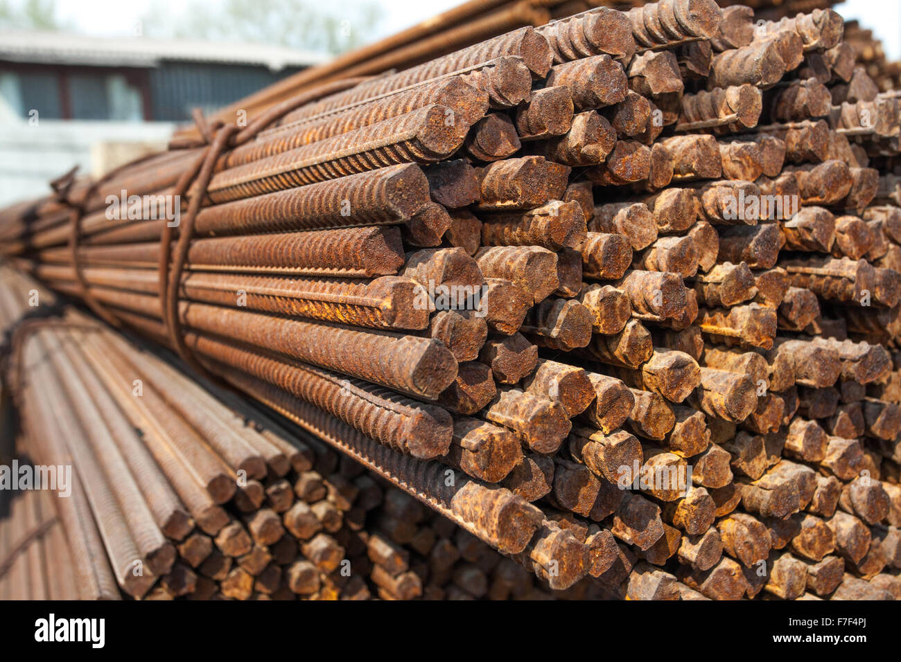 Stack of rods or bars Stock Photo - Alamy