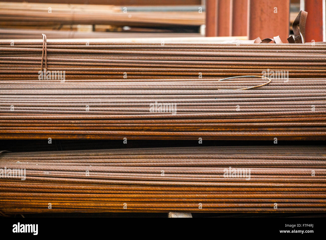 Stack of rods or bars Stock Photo - Alamy